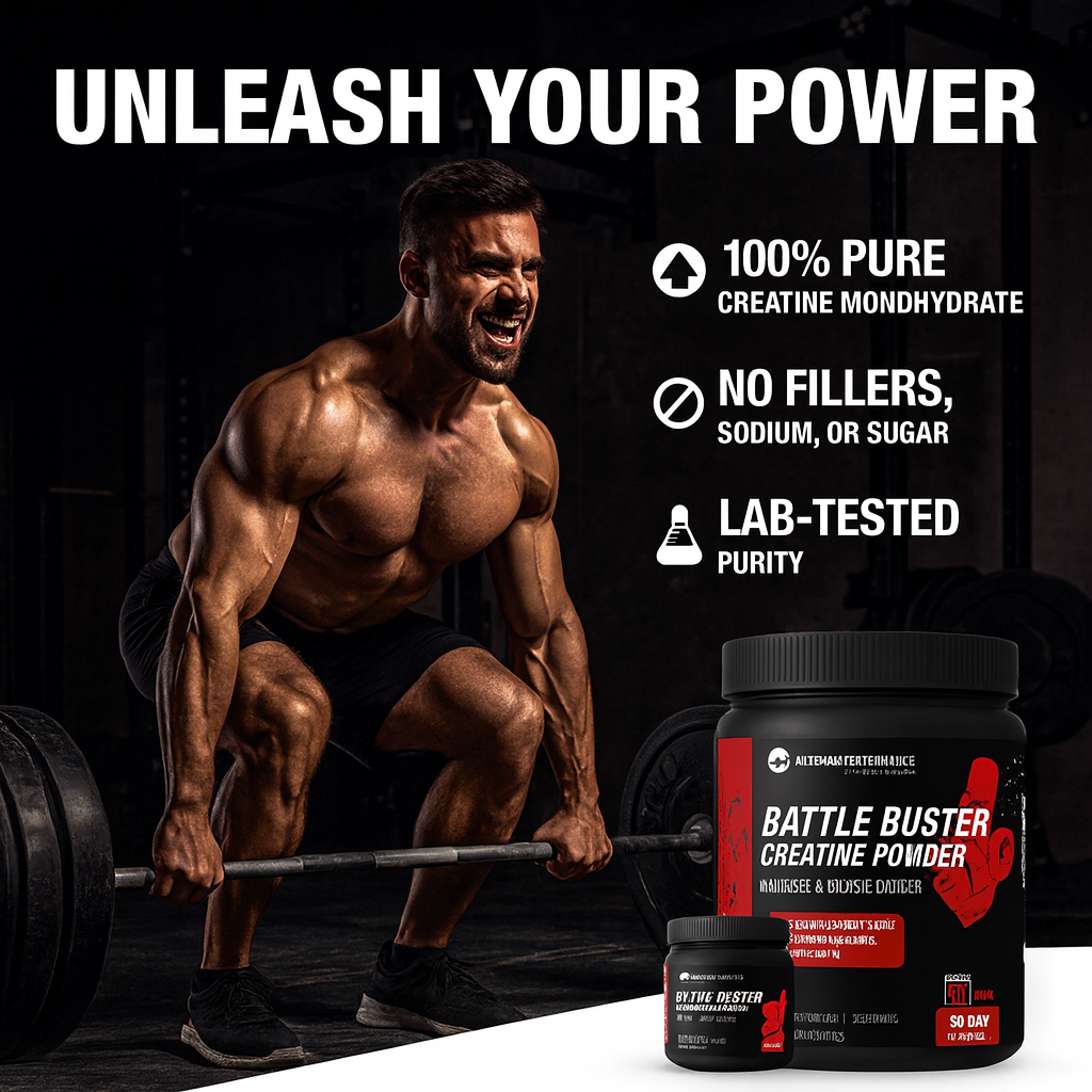 BATTLE BUSTER - Creatine Powder - Strength & Muscle Builder – Veteran ...